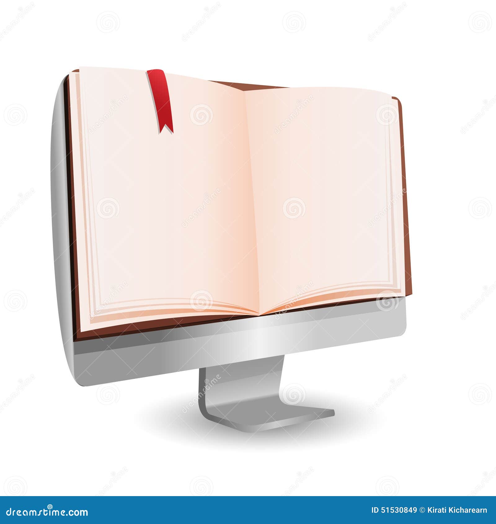 Computer Book Reading Technology Education Stock Vector - Illustration ...