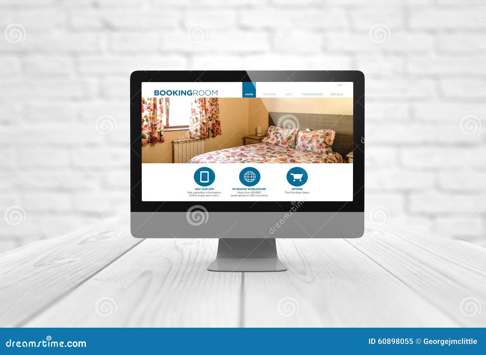 Computer booking room stock illustration. Illustration of exploration ...