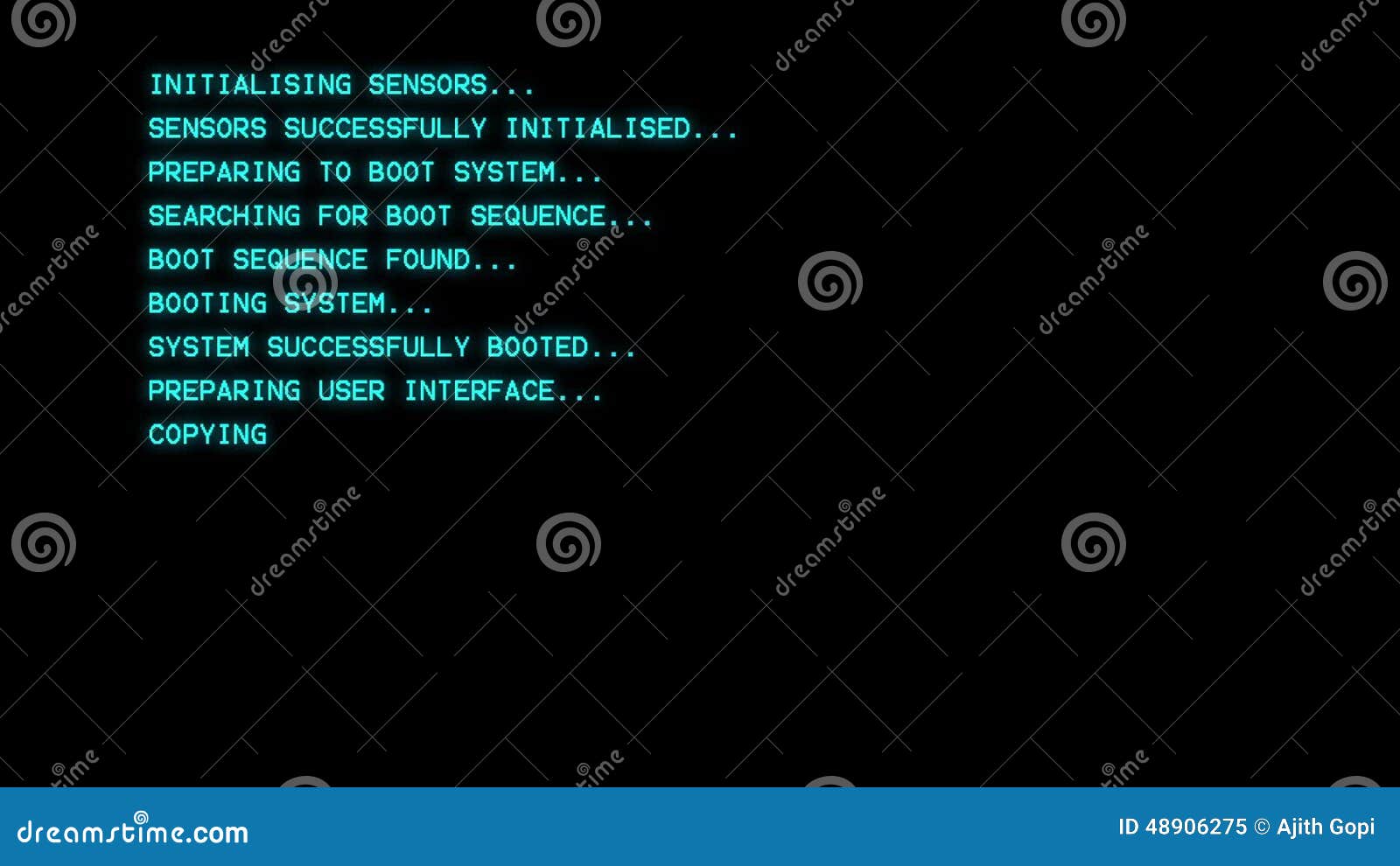 Computer Boot Log Code Cyan (BIOS Style) Stock Video - Video of process ...