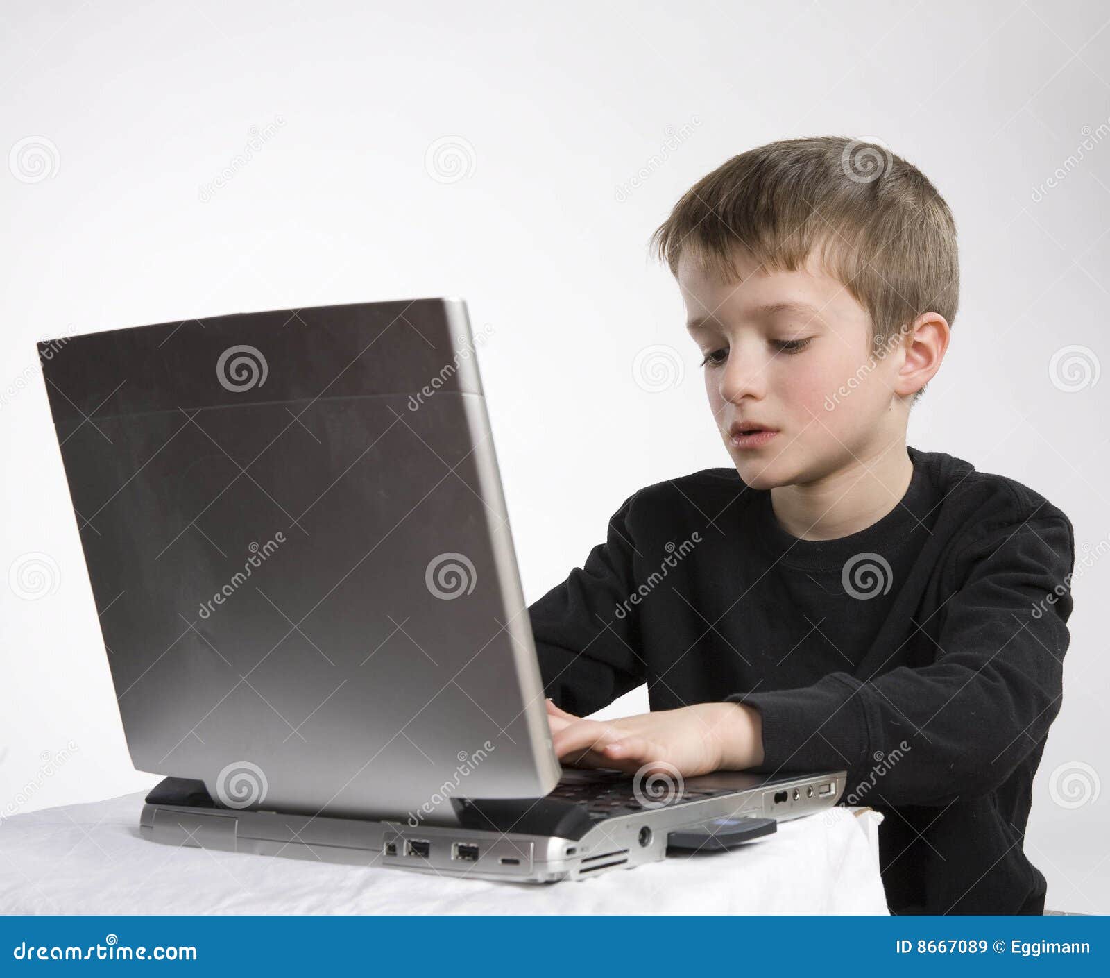 Computer Boy stock image. Image of school, technology - 8667089