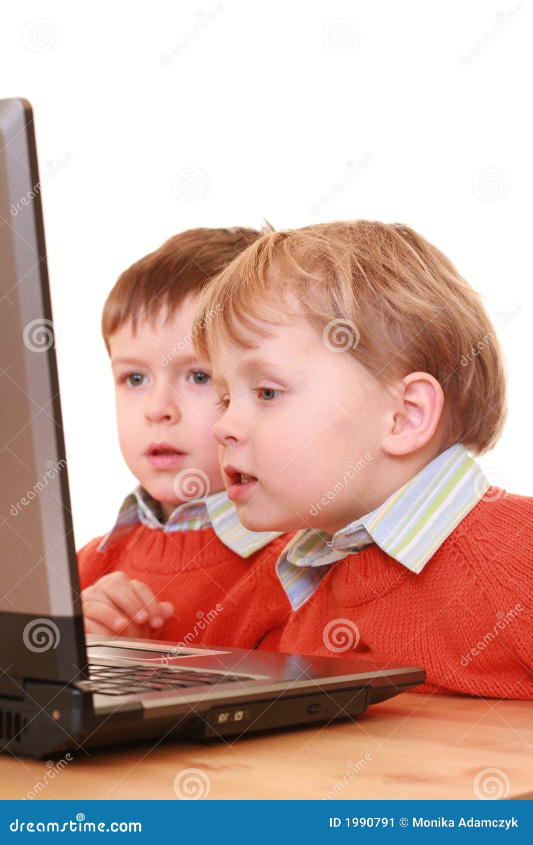 Computer boys stock image. Image of concentration, five - 1990791