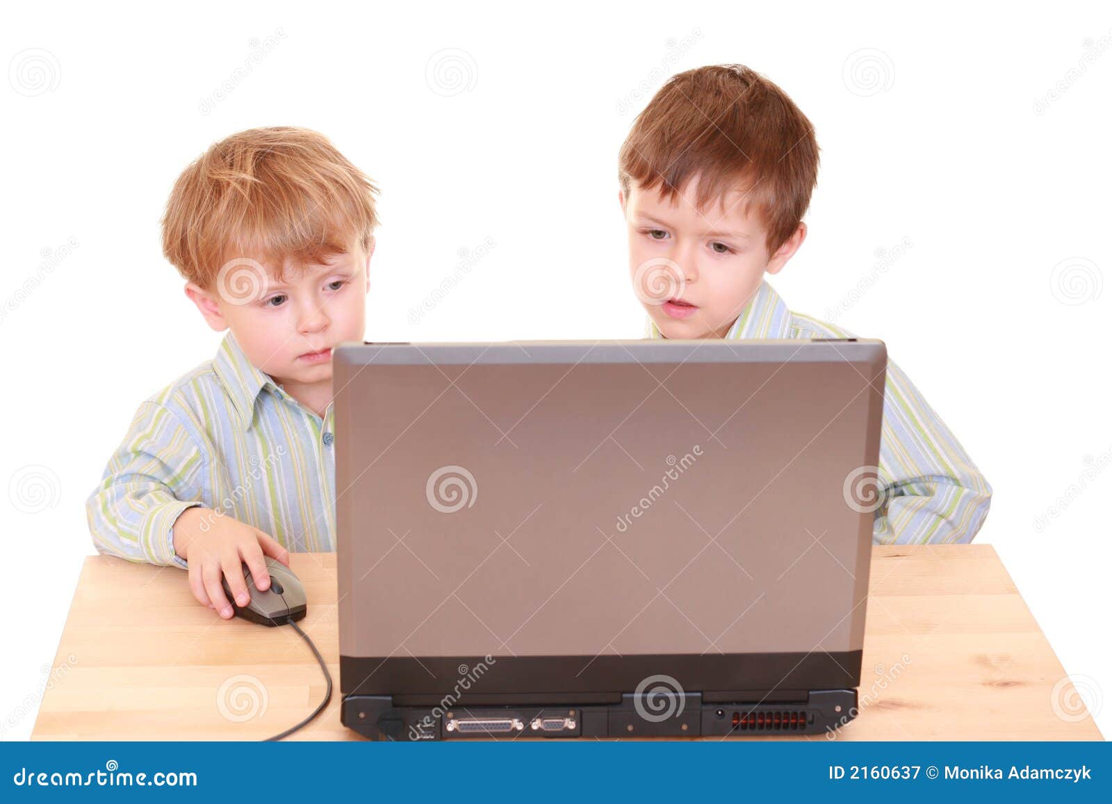 Computer boys stock image. Image of school, technology - 2160637