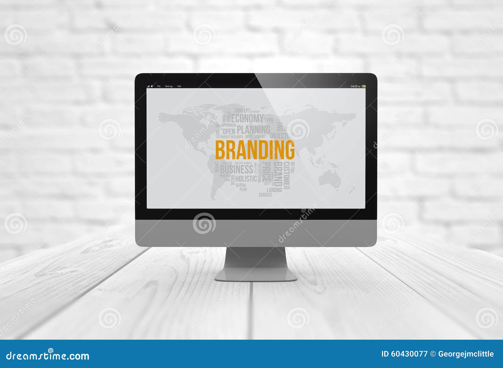 Computer branding stock illustration. Illustration of market - 60430077