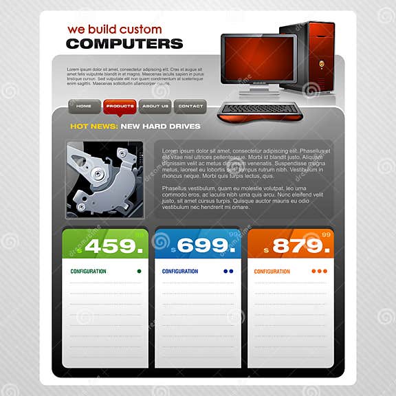 Computer Brochure stock vector. Illustration of business - 14508557