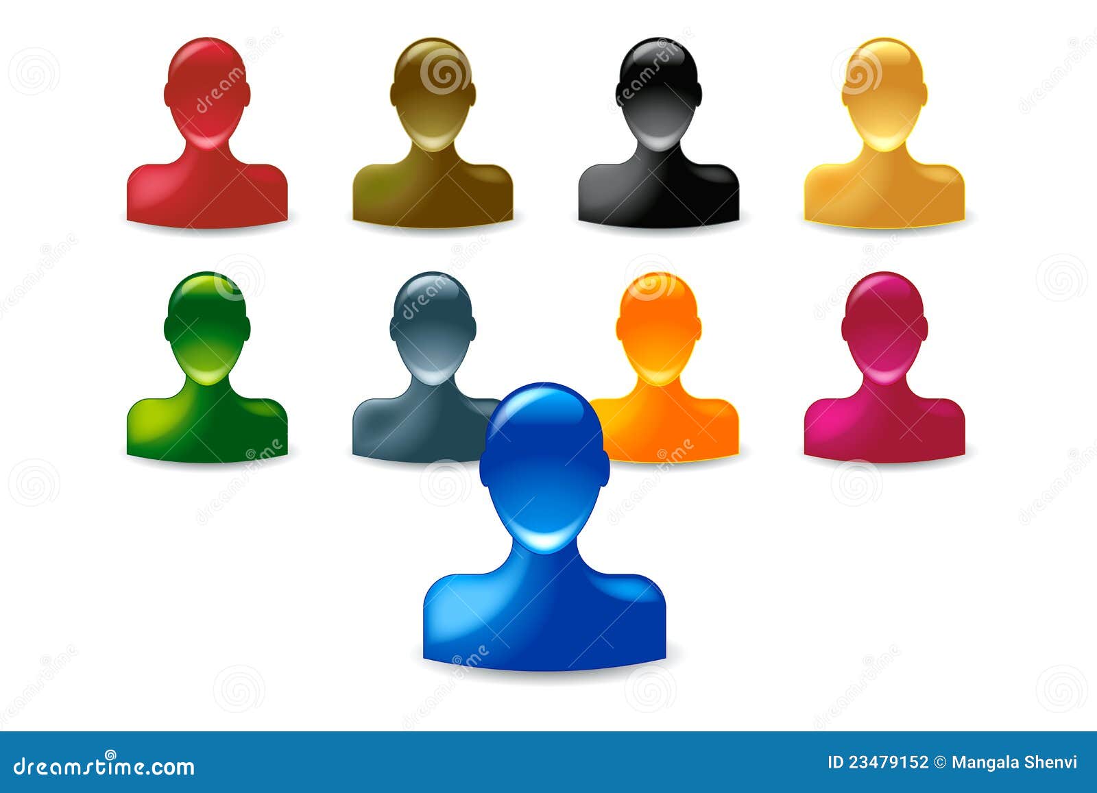 Computer buddy icons stock vector. Illustration of blue - 23479152