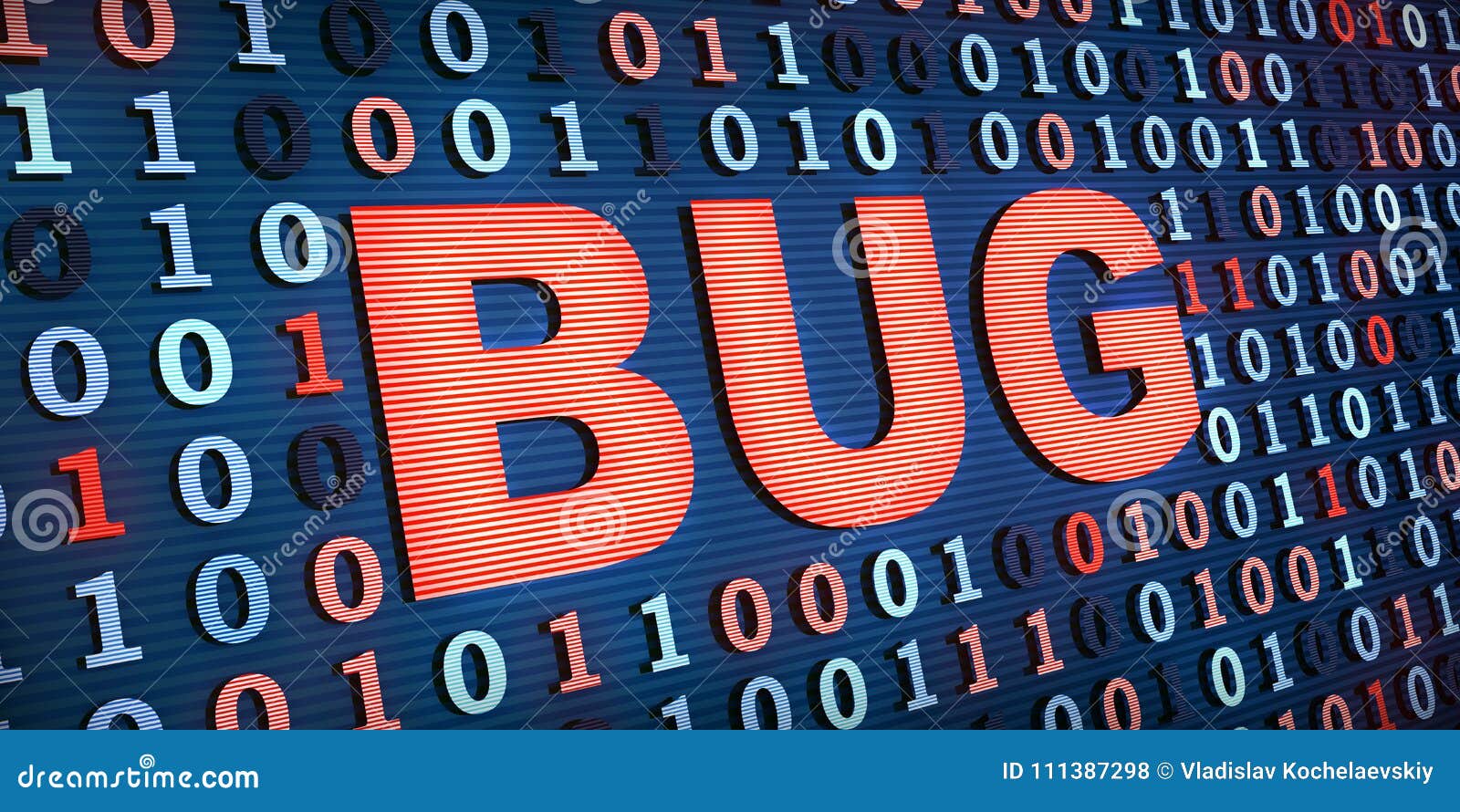 Computer Bug and Binary Code Stock Illustration - Illustration of trojan, software: 111387298
