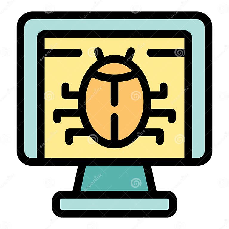 Computer Bug Displaying System Malware and Cyber Security Threat Stock Vector - Illustration of ...
