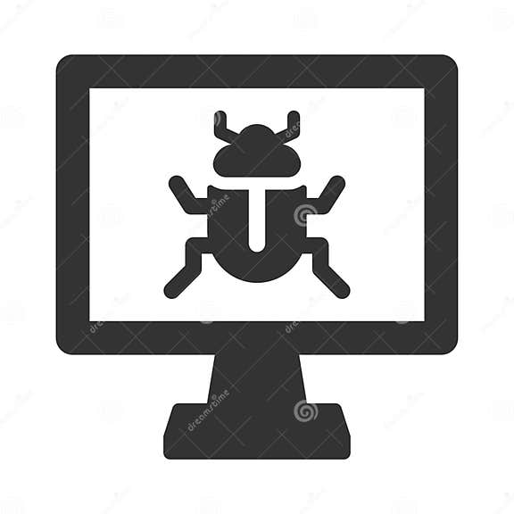 Computer bug Icon stock vector. Illustration of designed - 315874730
