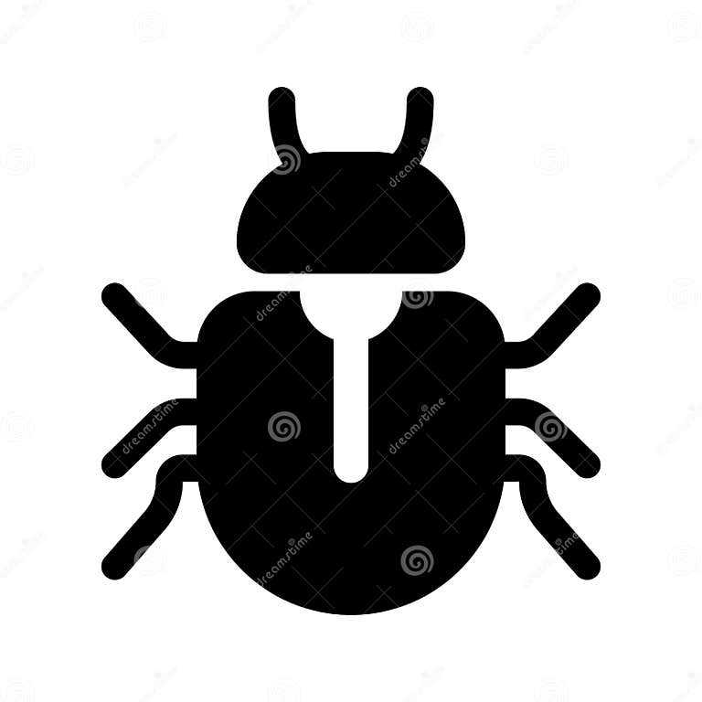 Computer Bug Icon. Software Bug or Program Bug Vector Illustration ...