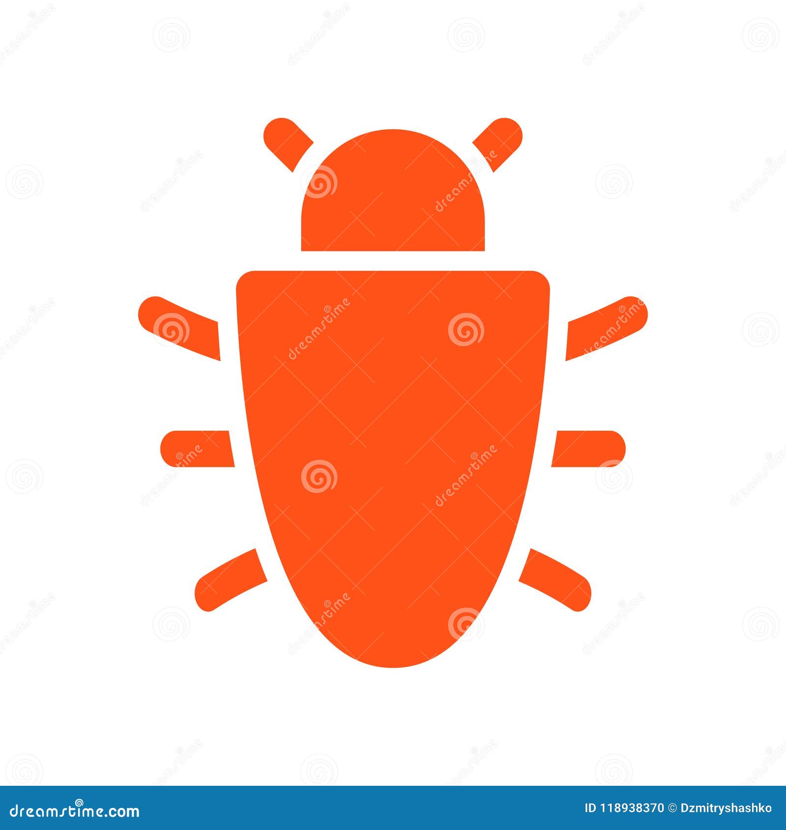 Computer bug icon stock vector. Illustration of isolated - 118938370