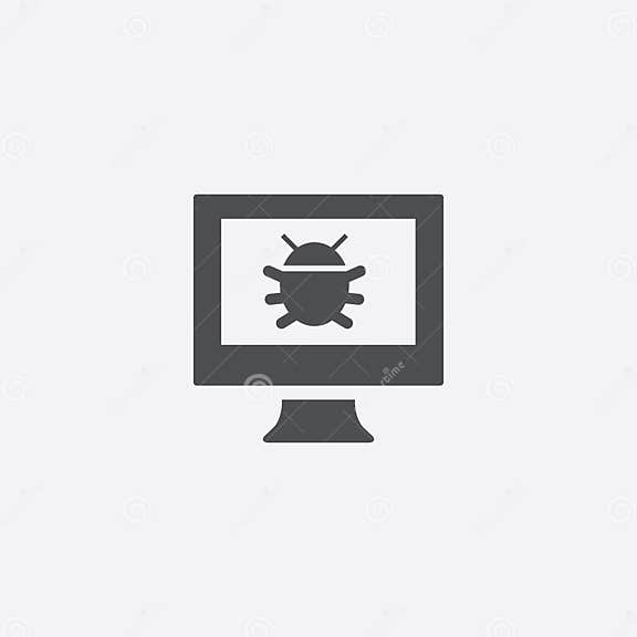Computer bug icon stock vector. Illustration of computer - 262866671