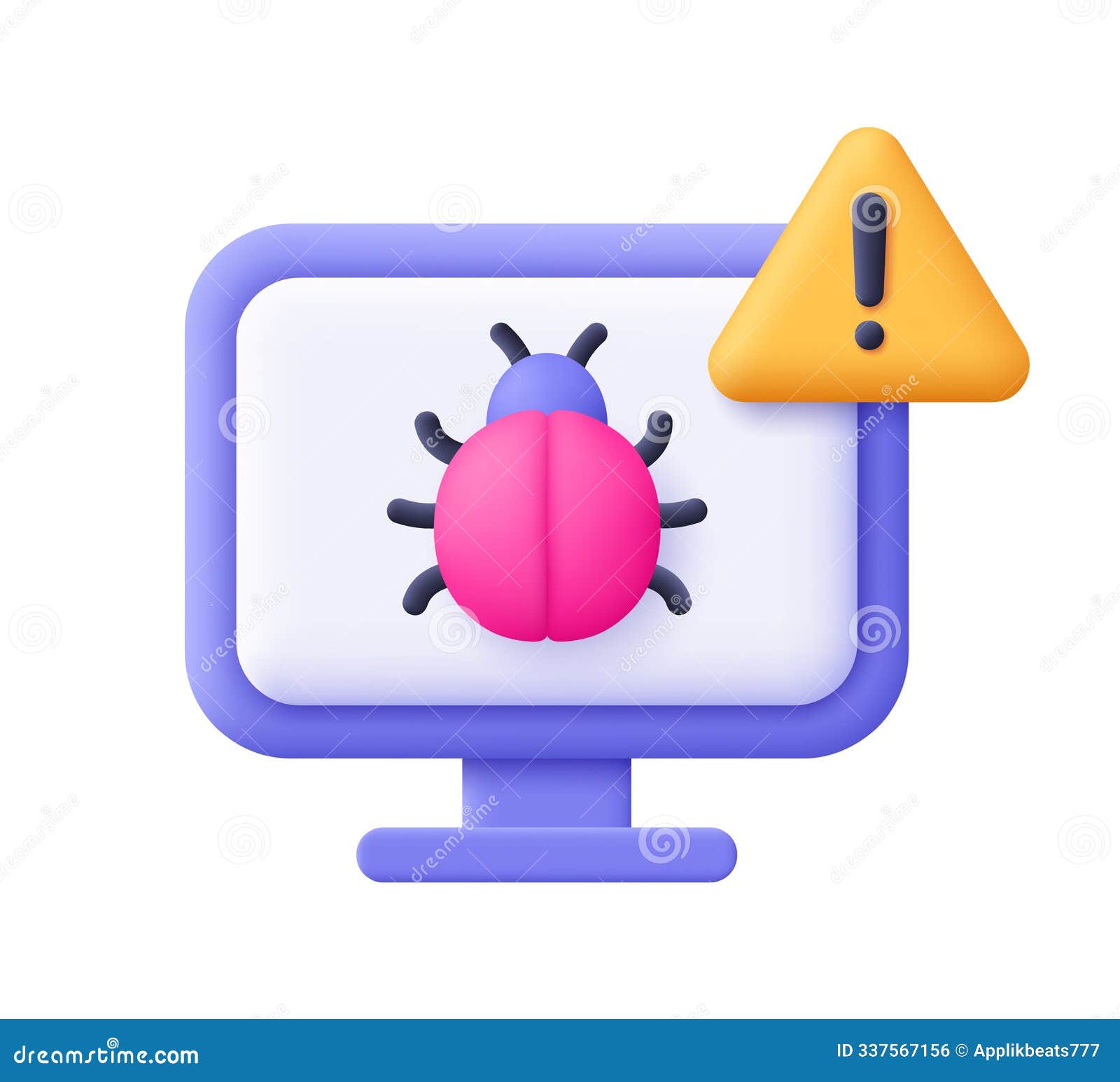 Ladybug Virus System Symbol Black And White Vector Illustration ...