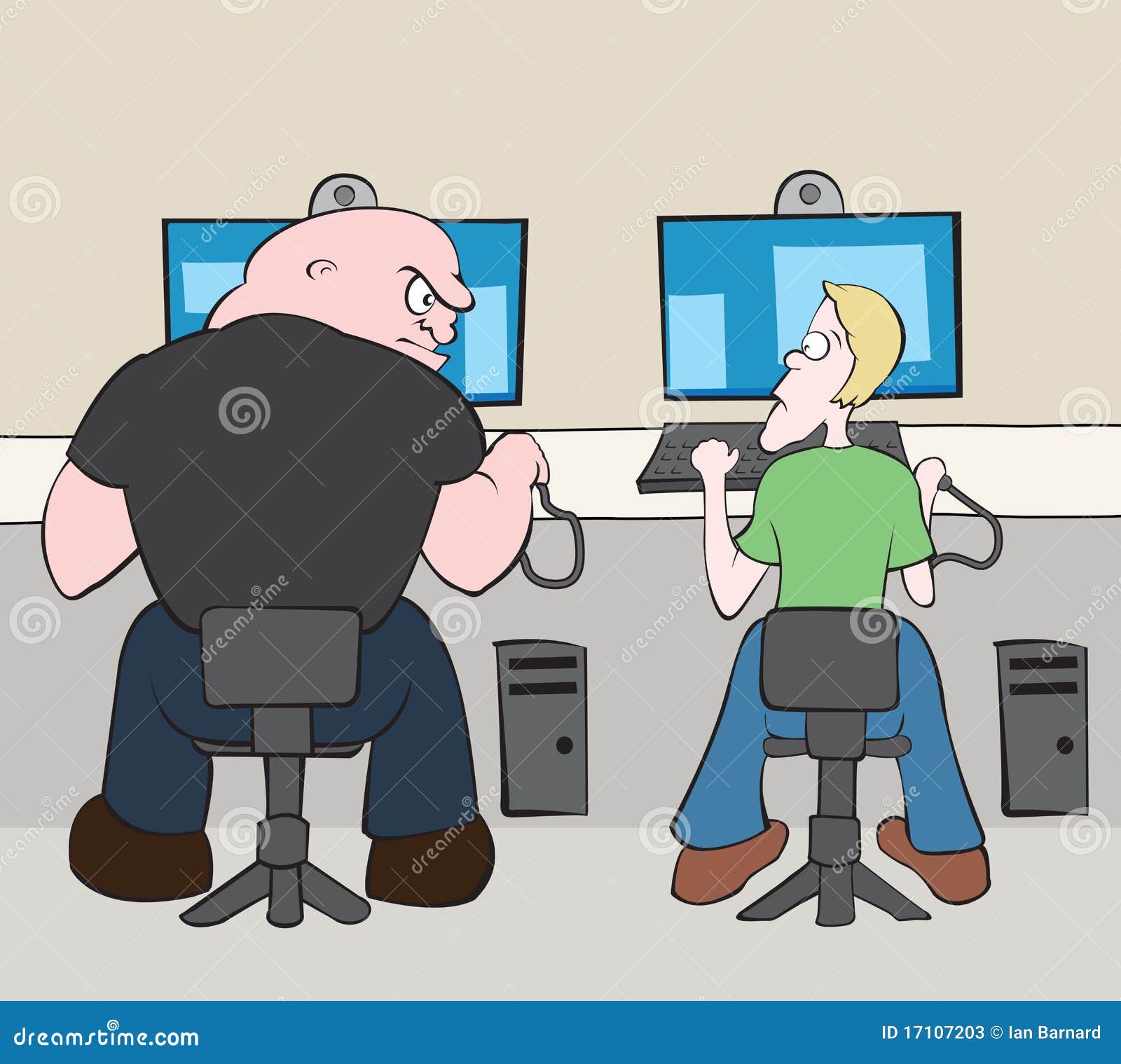 Computer Bully stock vector. Illustration of desktop - 17107203