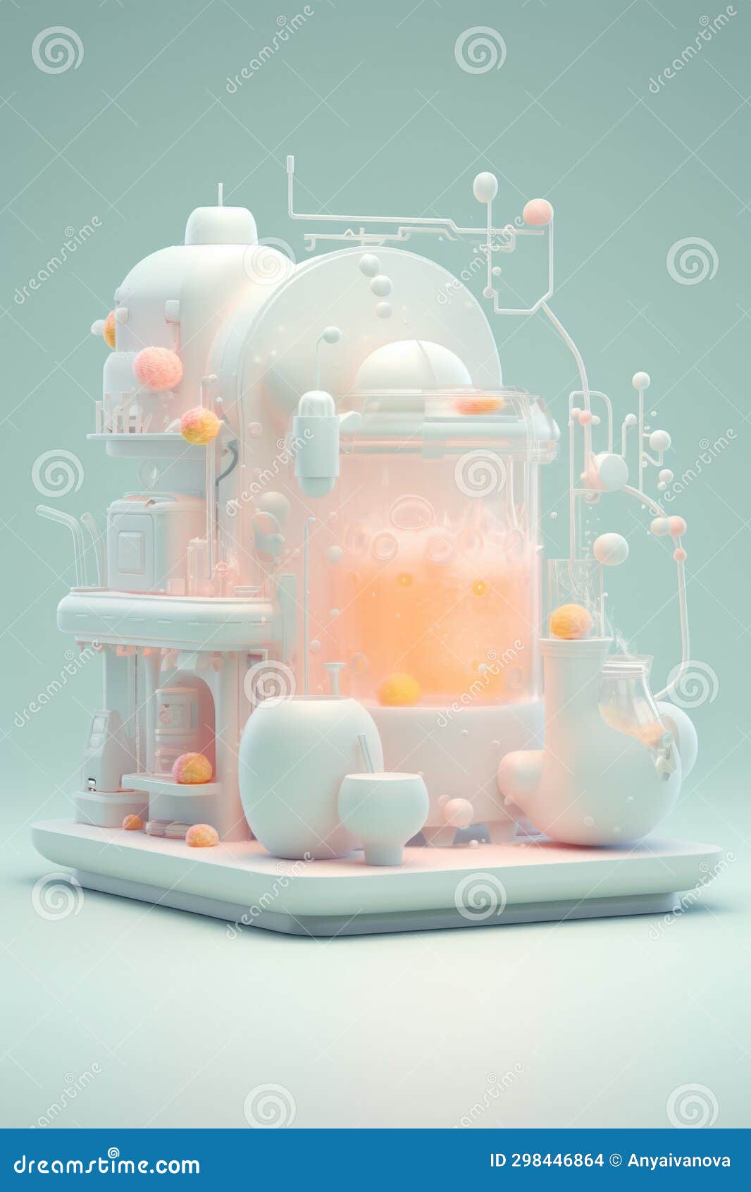 A Computer with a Bunch of Objects on Top of it Stock Illustration ...