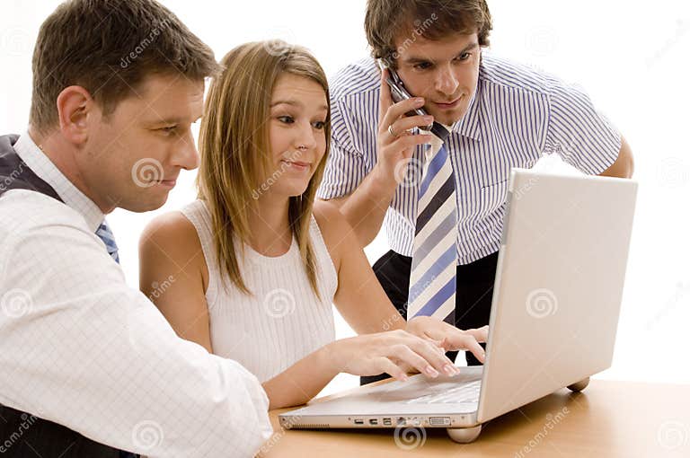 Computer Business stock photo. Image of smiling, team, together - 462680