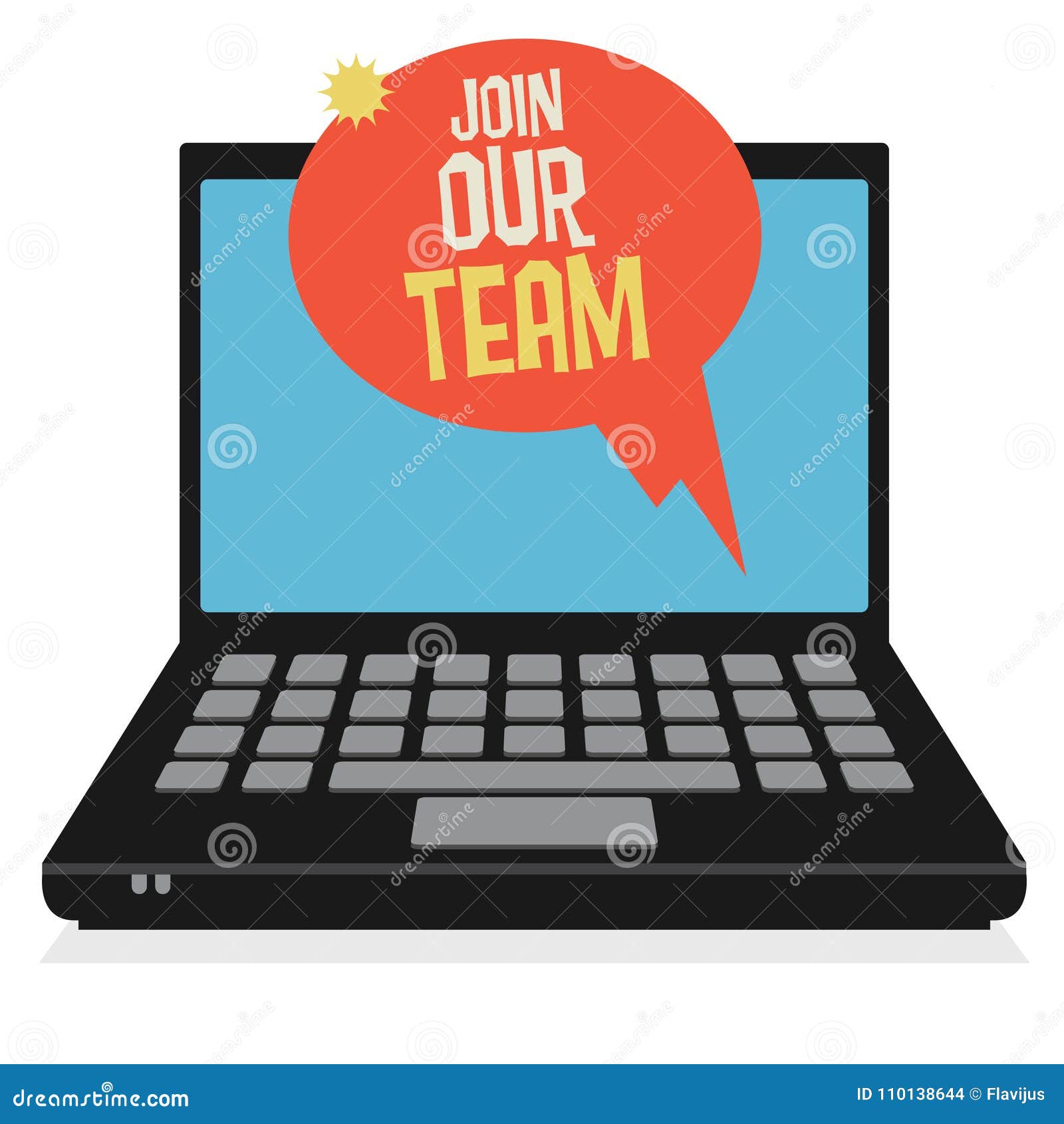 Computer, Business Concept with Text Join Our Team Stock Vector ...