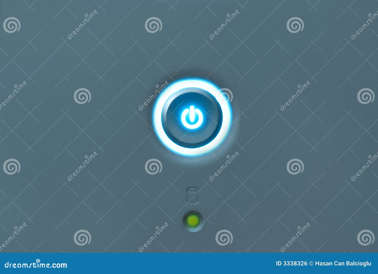 Computer on button stock photo. Image of silver, symbol - 3338326