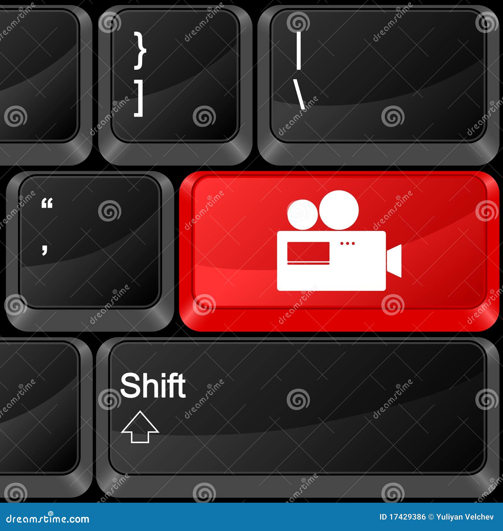 Computer button camera stock vector. Illustration of device - 17429386