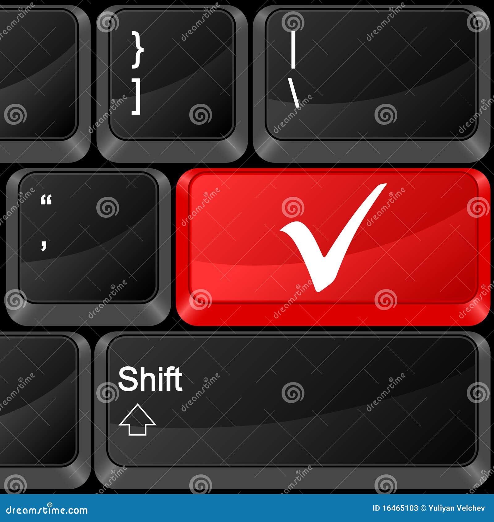 Computer Button Check Symbol Stock Vector - Illustration of check ...