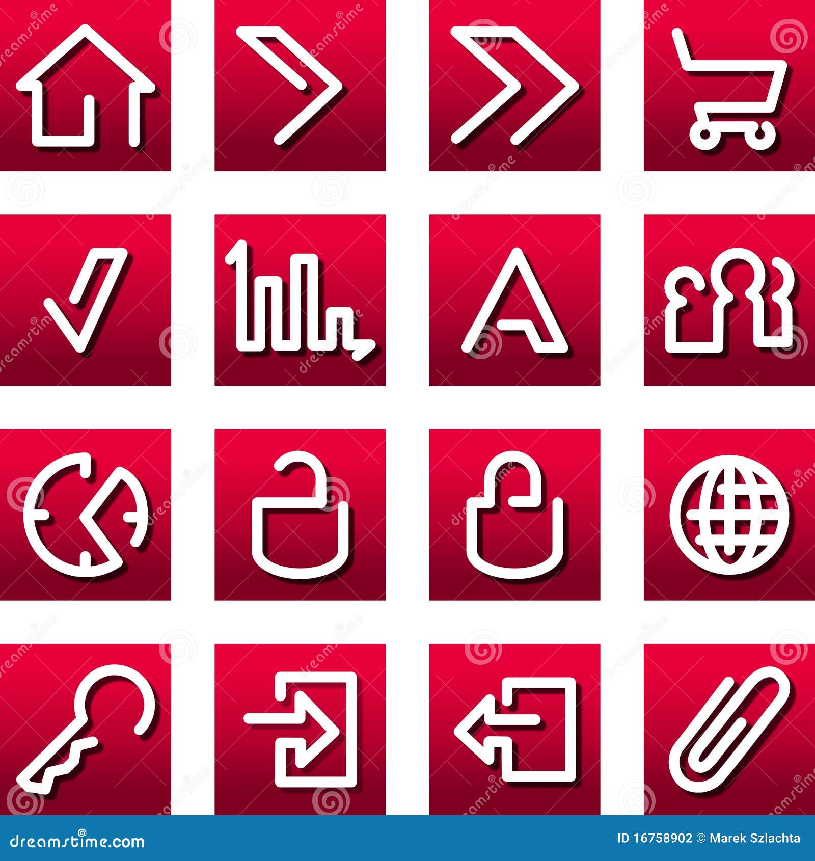 Computer buttons stock vector. Illustration of icons - 16758902