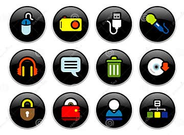Computer Buttons stock vector. Illustration of graphic - 1685117