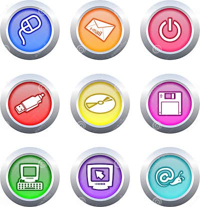 Computer buttons stock illustration. Illustration of shapes - 3943308