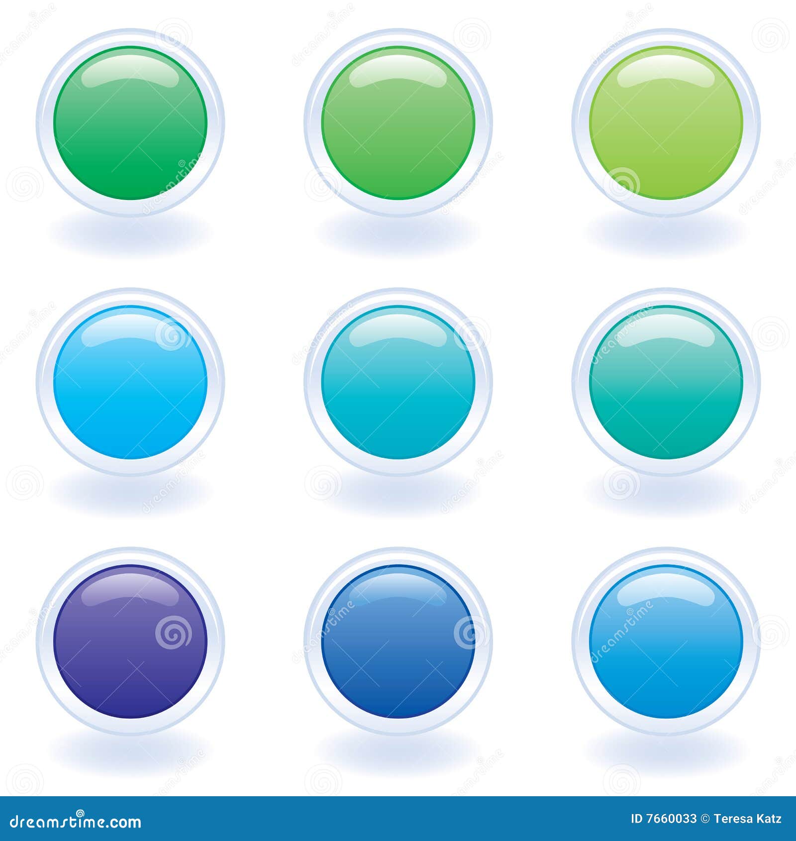 Computer Buttons in Cool Colors Stock Vector - Illustration of business ...