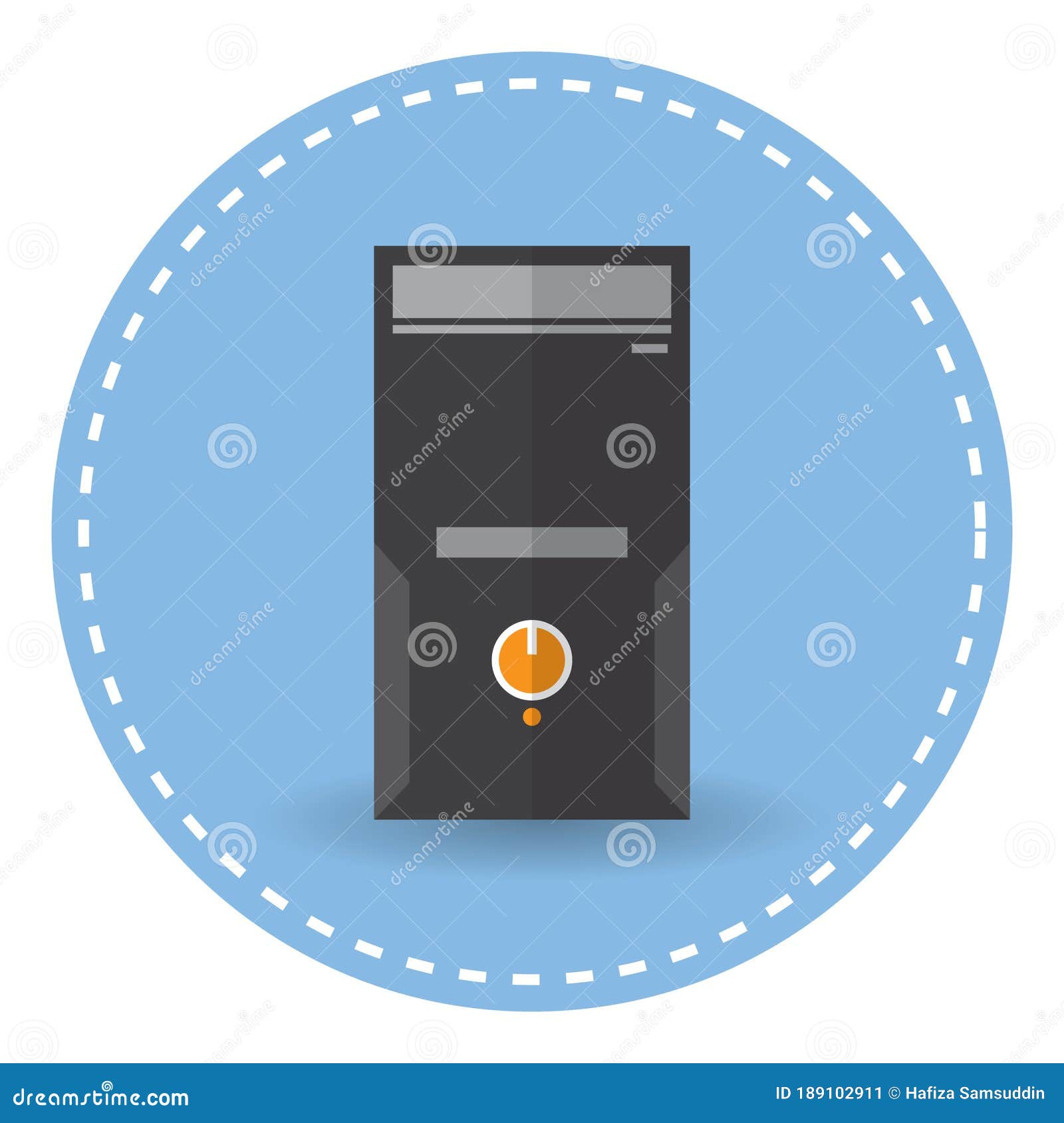 Computer Cabinet. Vector Illustration Decorative Design Stock Vector ...