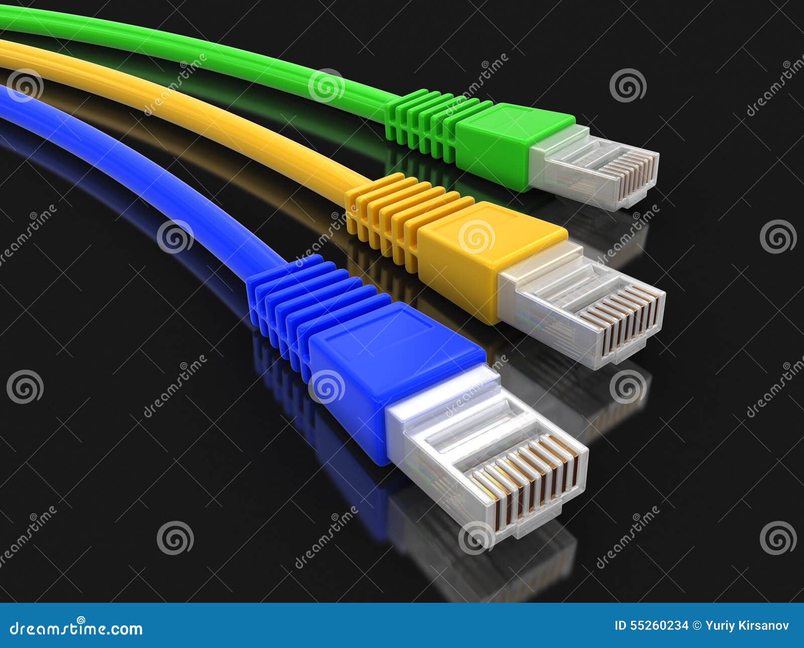 Computer Cable (clipping Path Included) Stock Illustration ...