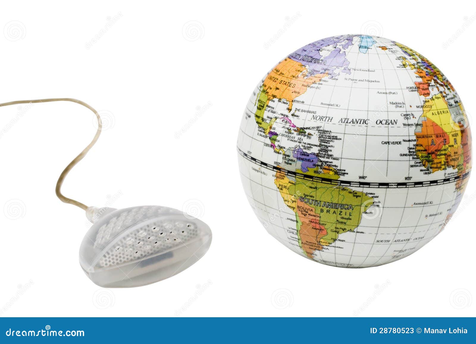 Computer cable with globe stock image. Image of cable - 28780523