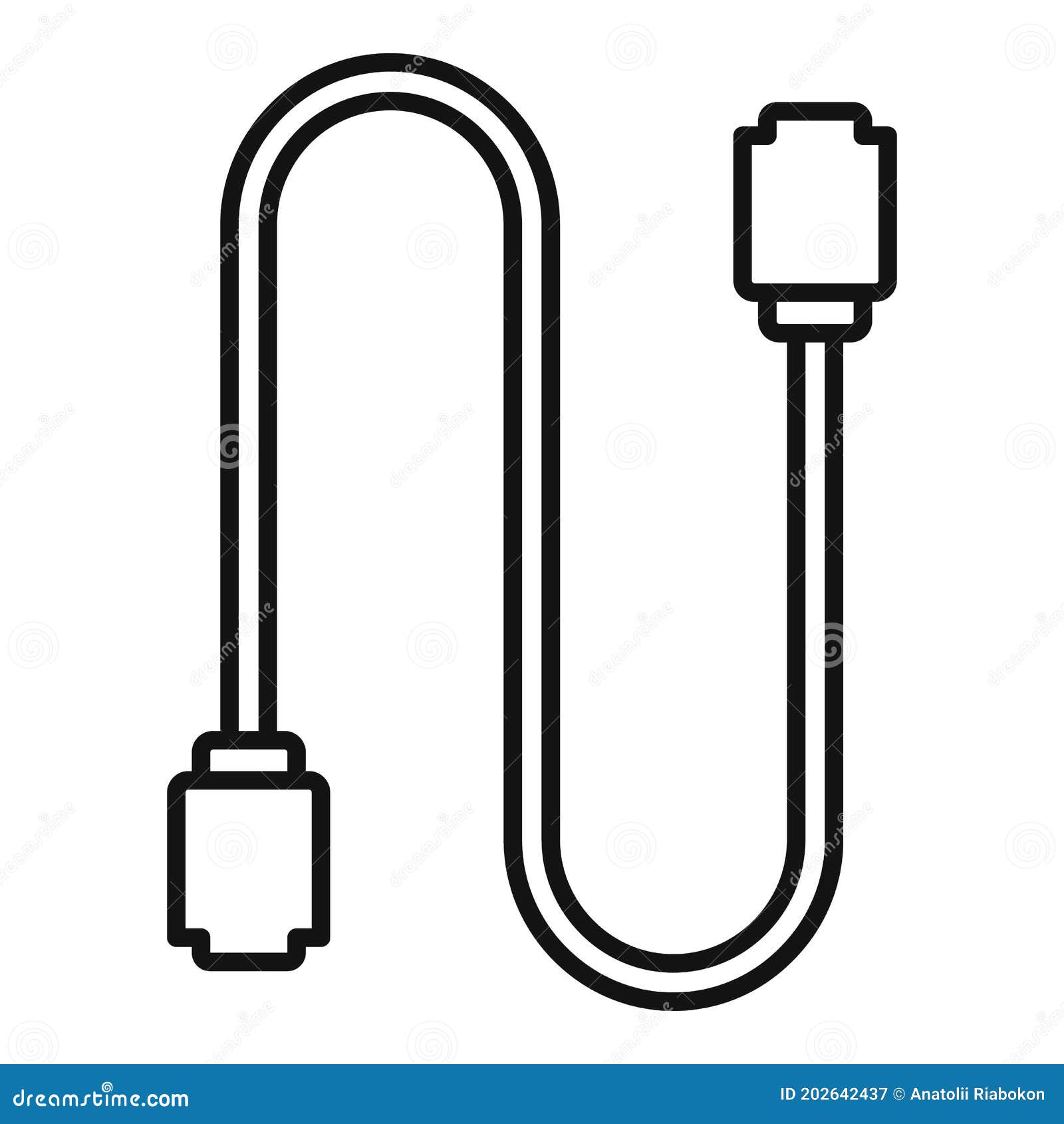 Computer Cable Icon, Outline Style Stock Vector - Illustration of line ...