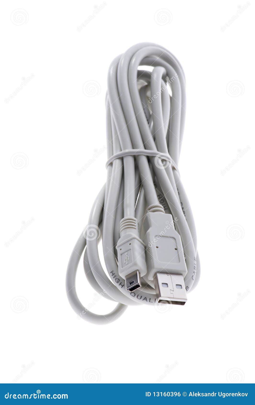 Computer Cable Isolated on White Stock Photo - Image of wire, white ...