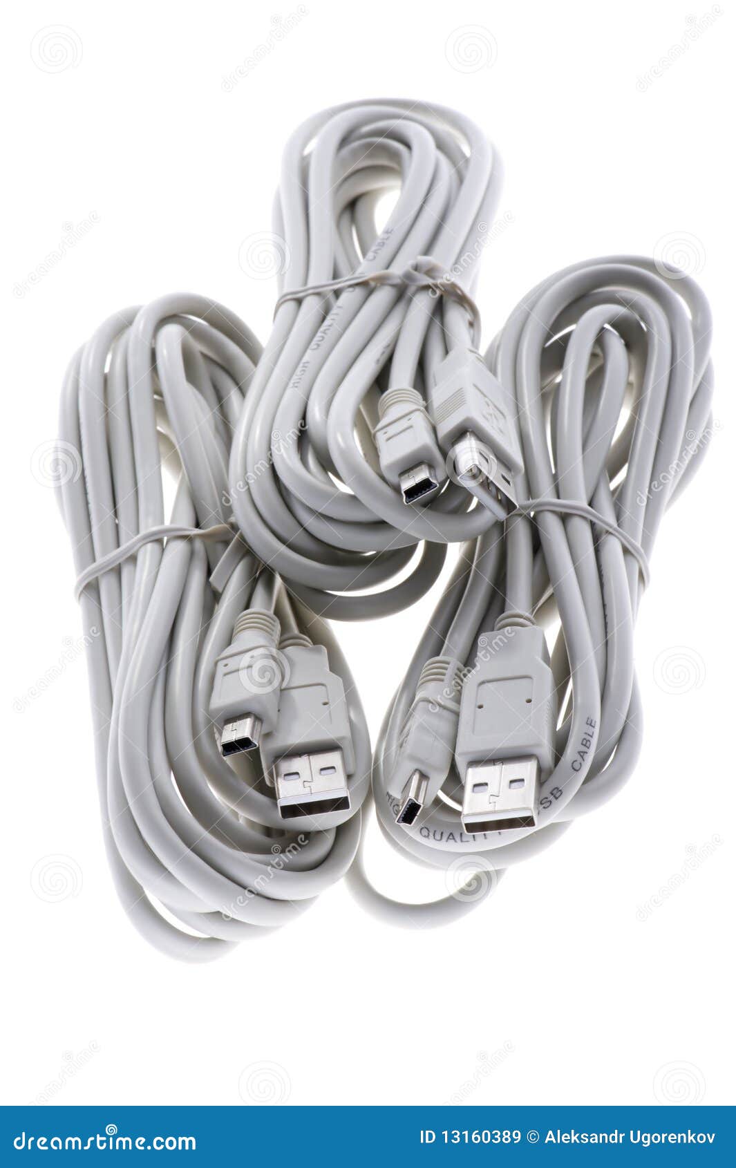 Computer Cable Isolated on White Background Stock Image - Image of ...