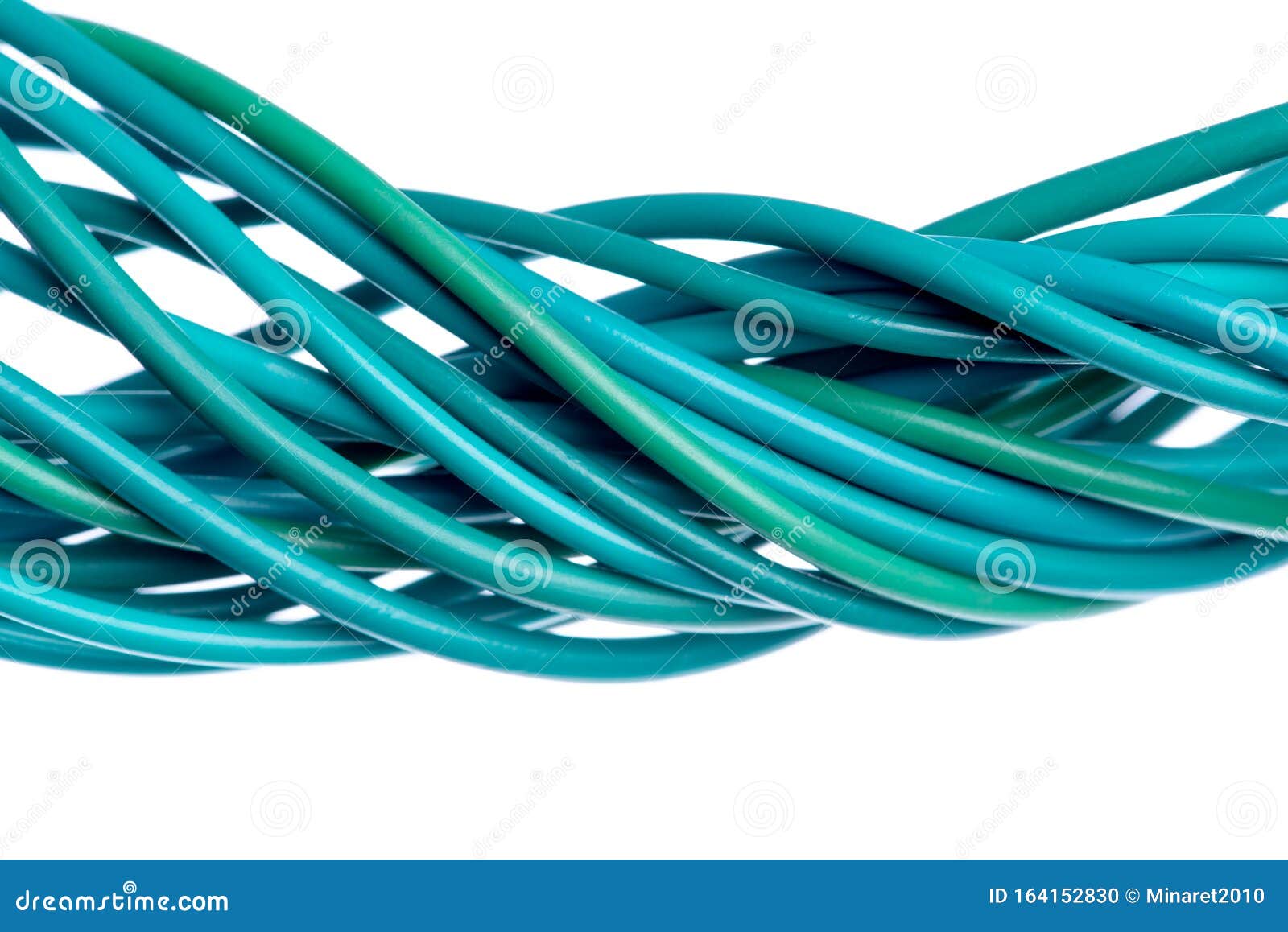 Computer Cable Isolated on White Stock Photo - Image of abstract ...