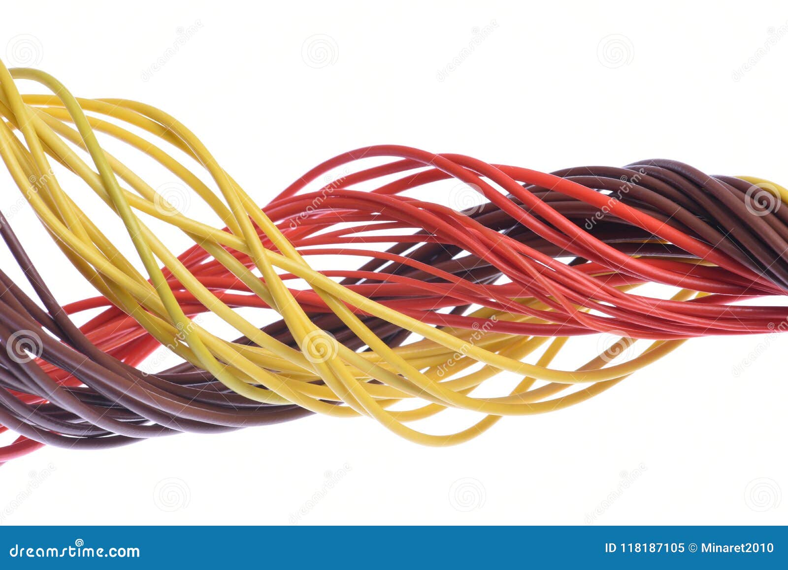 Computer Cable Isolated on White Stock Image - Image of electricity ...