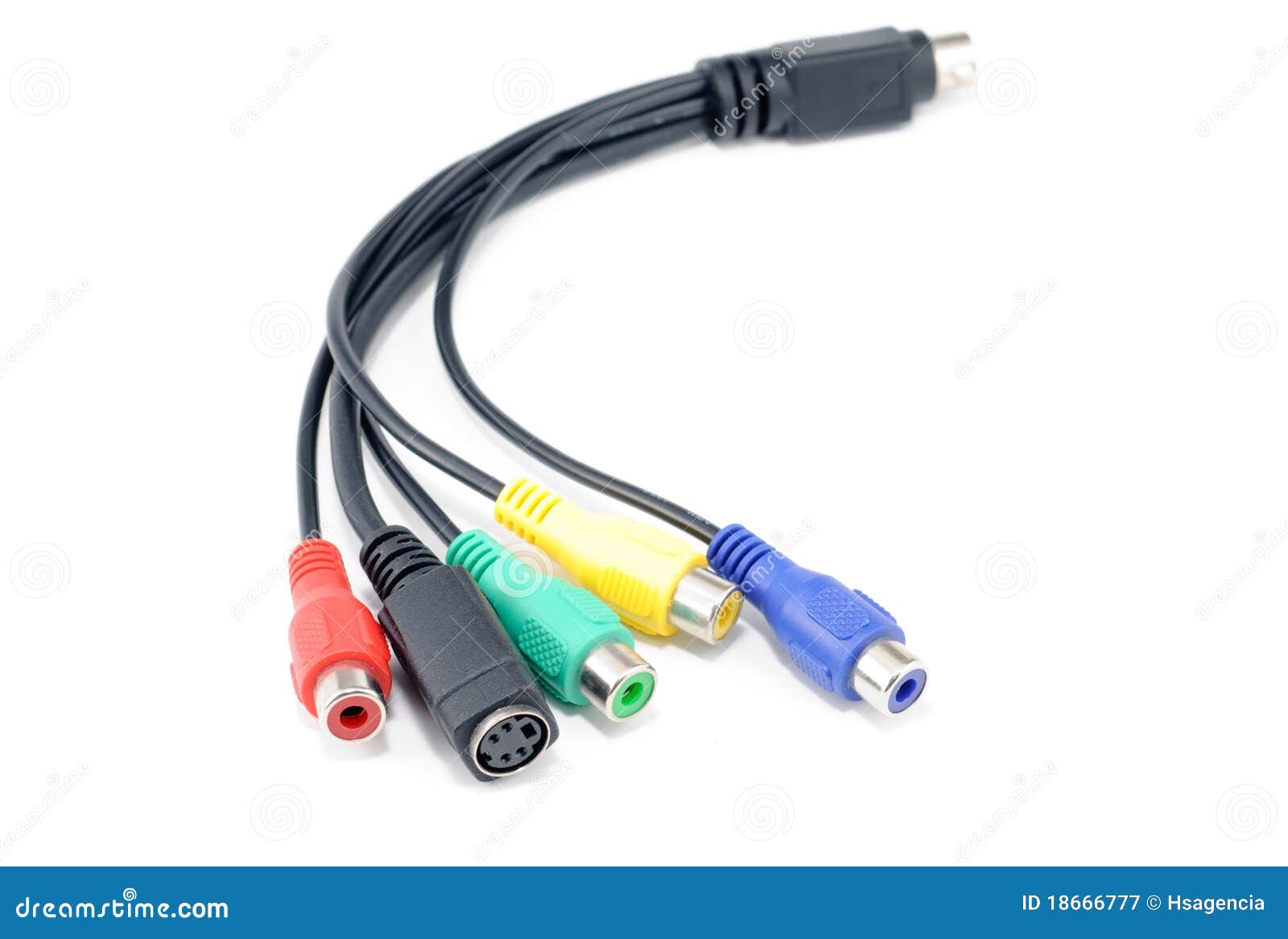 Computer Cable on Videocard -TV. Stock Image - Image of card, tvout ...