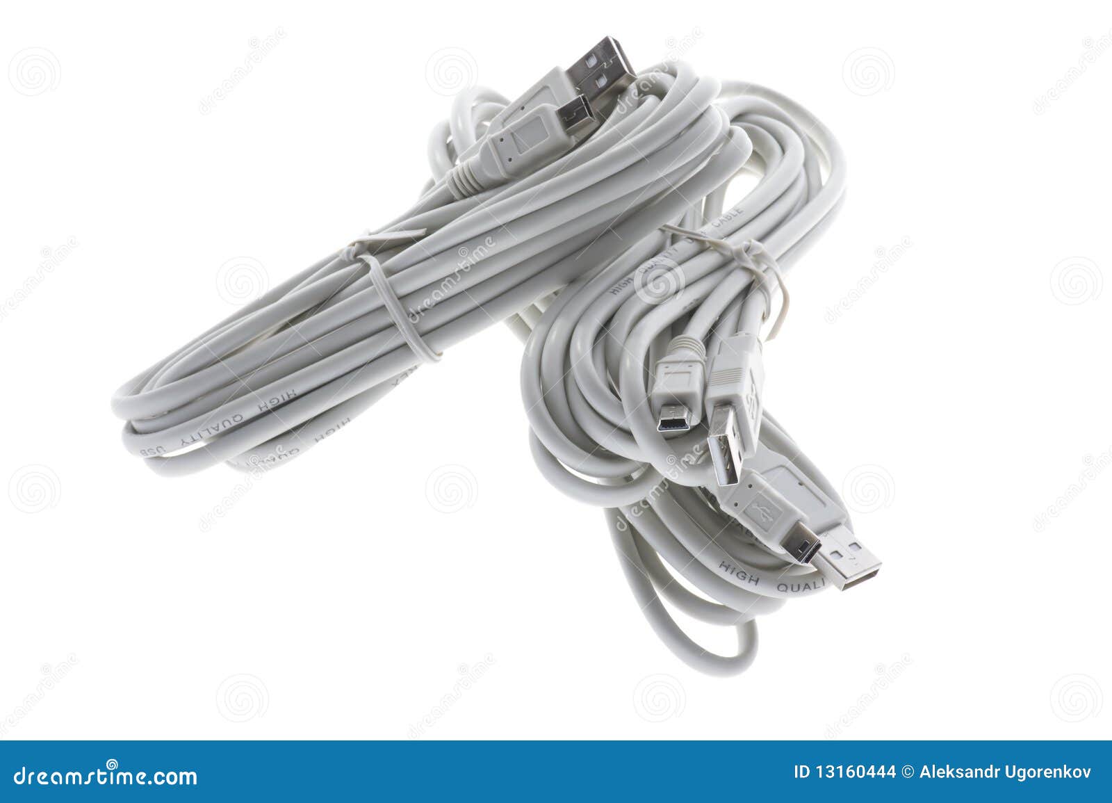 Computer cable on white stock photo. Image of cord, storage - 13160444