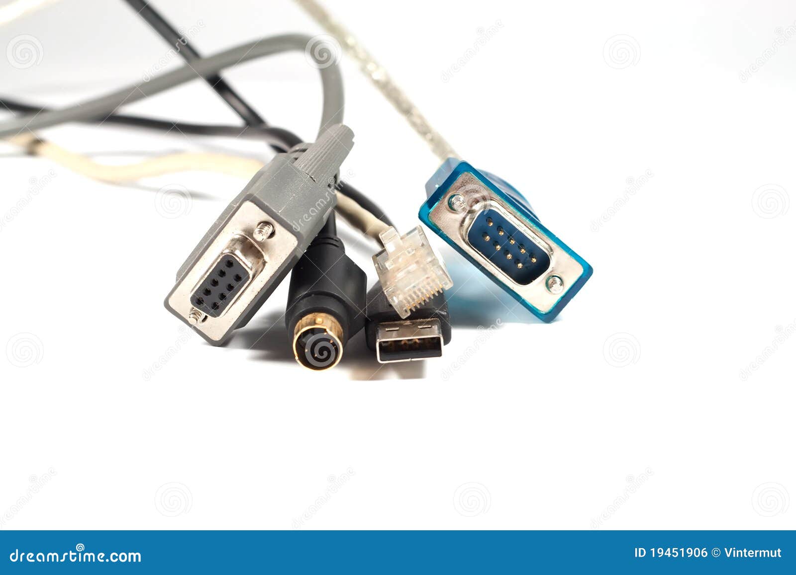 Computer cables stock photo. Image of accessories, signal - 19451906