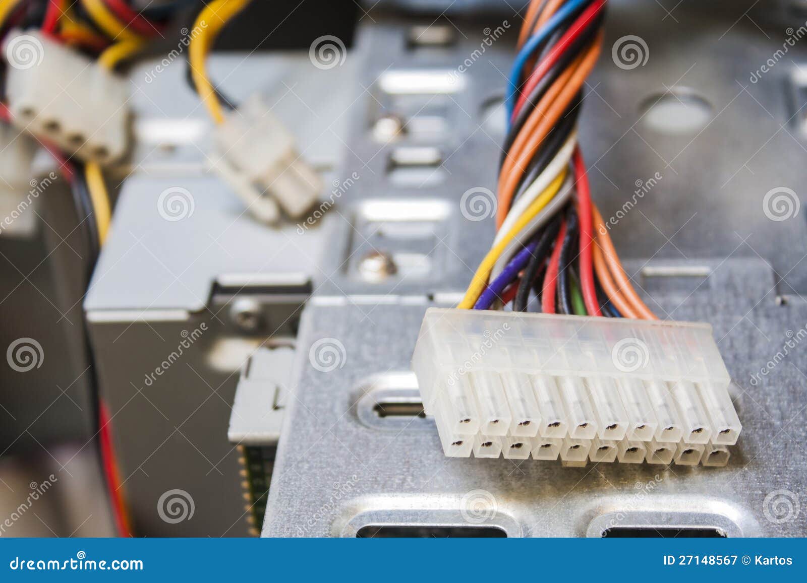 Computer cables stock image. Image of electronics, closeup - 27148567