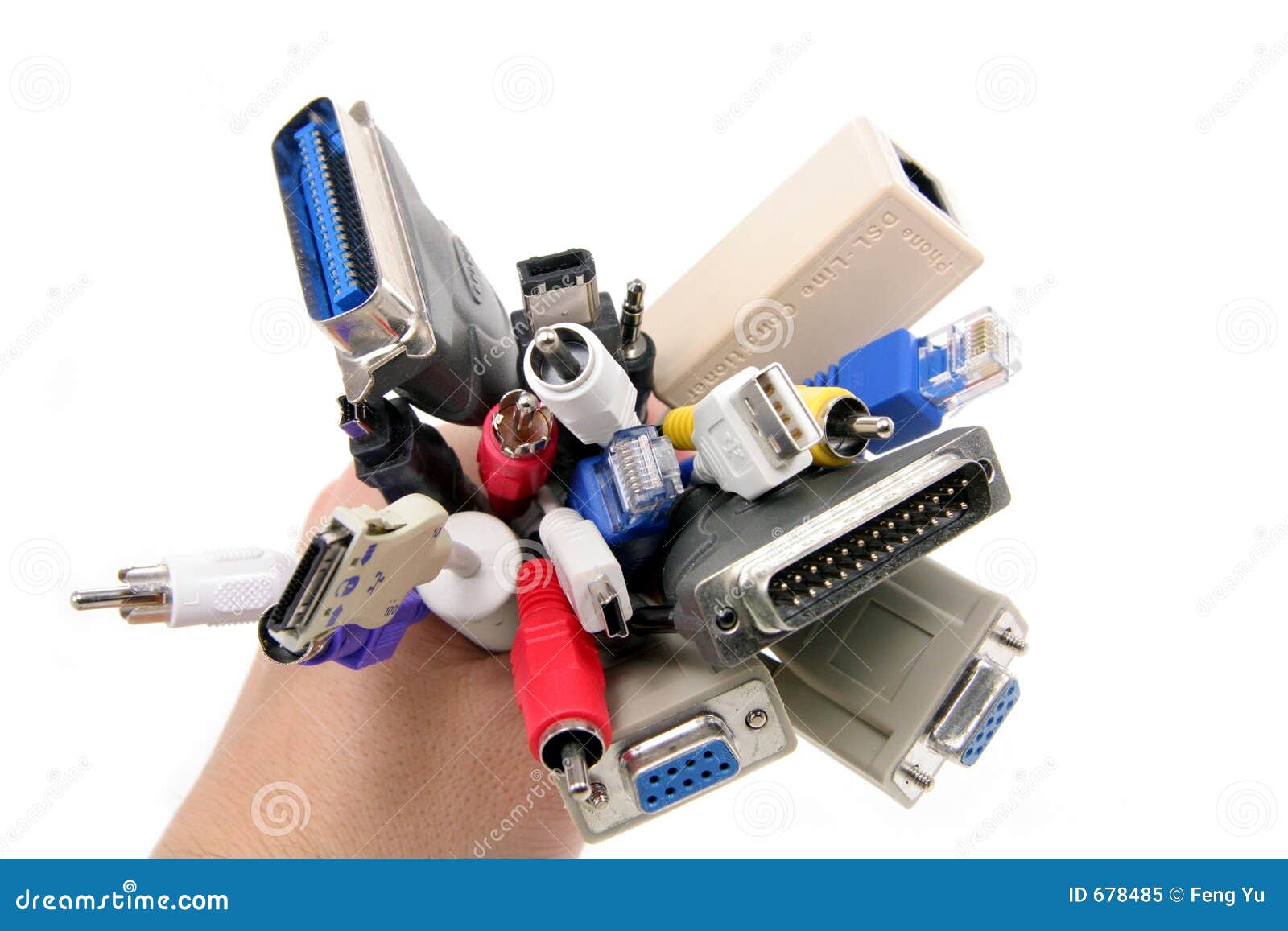 Computer cables stock image. Image of electronic, connection - 678485