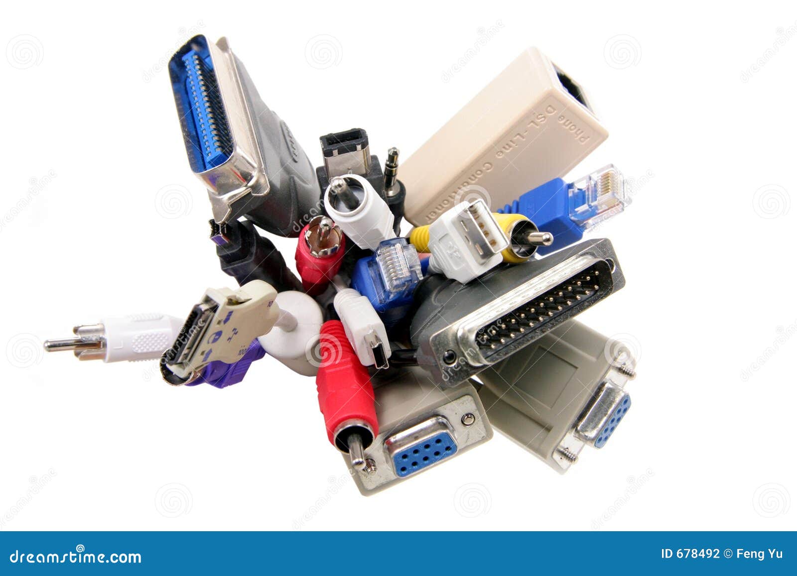 Computer cables stock photo. Image of broadband, information - 678492