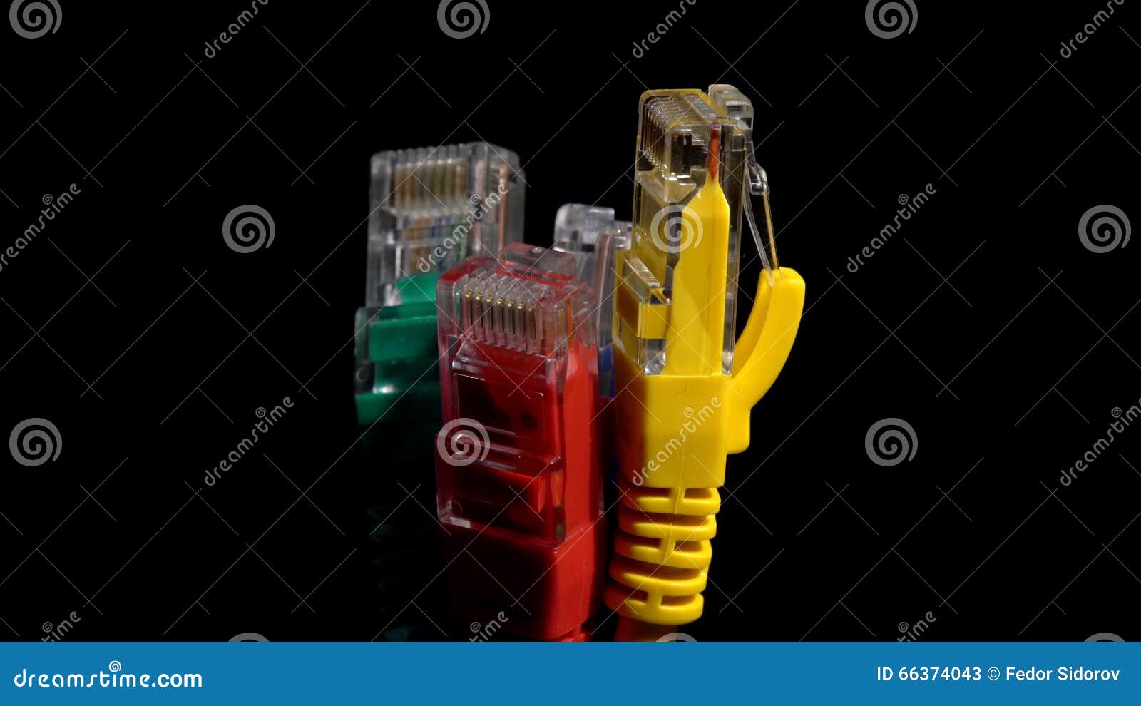 Computer Cables Ends on Black Stock Video - Video of local, concept ...