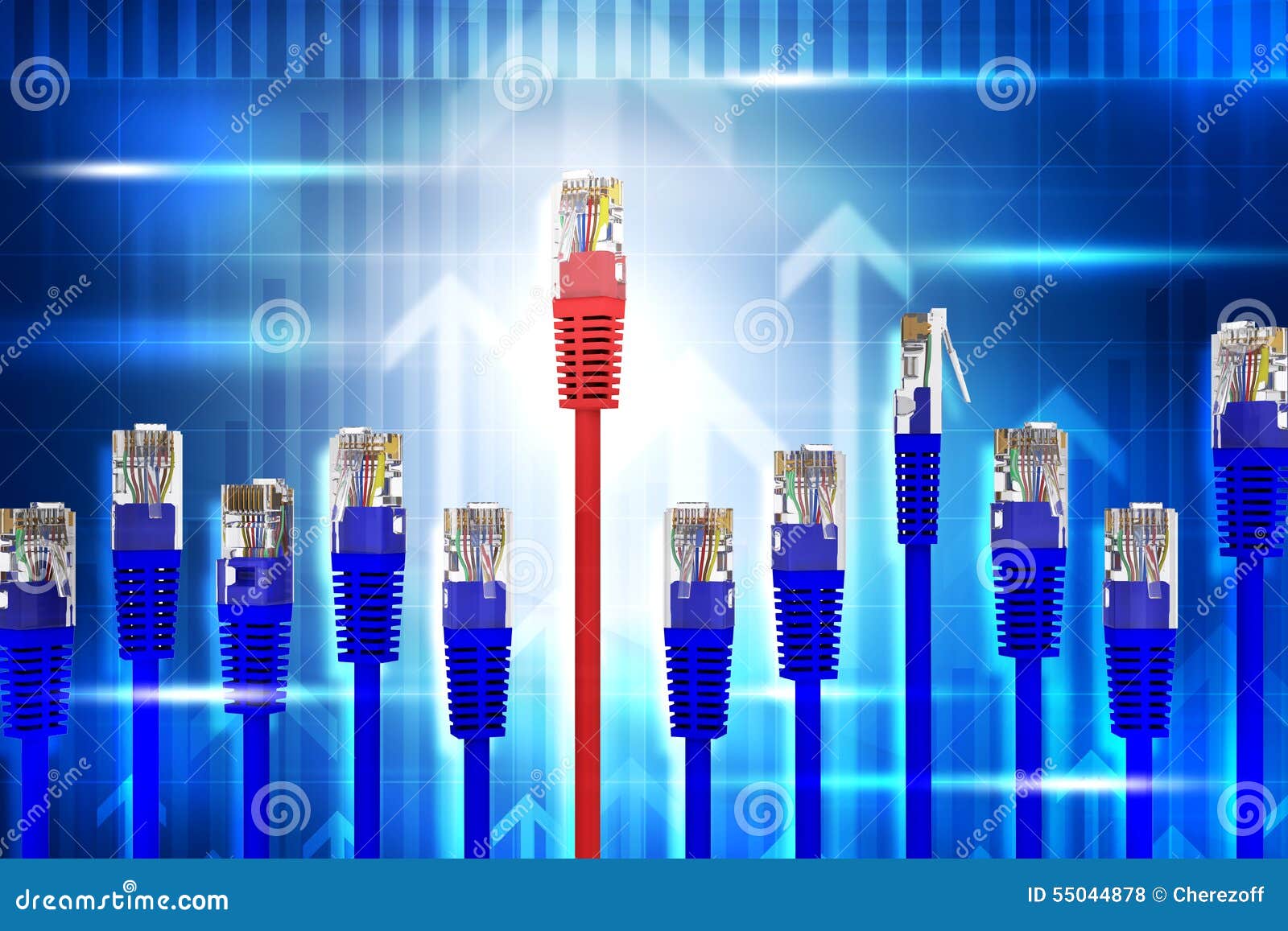 Computer cables stock illustration. Illustration of blue - 55044878