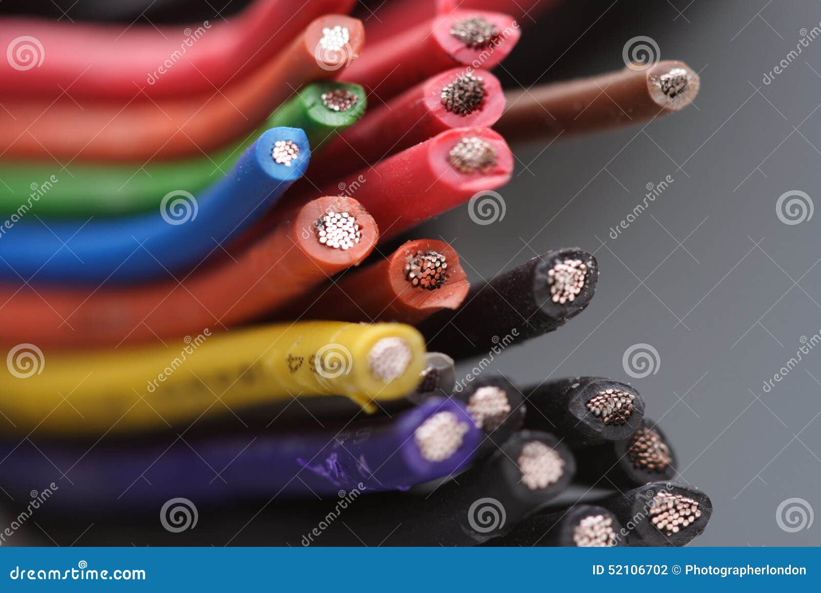 Computer Cables on White Background Stock Photo - Image of electric ...