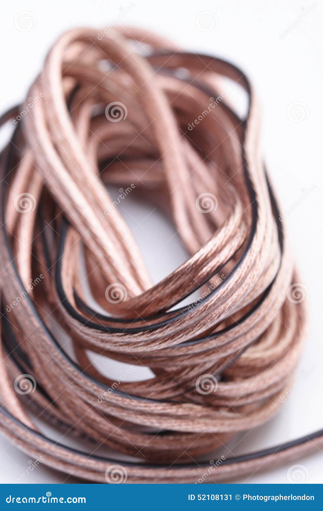 Computer Cables on White Background Stock Image - Image of idea ...