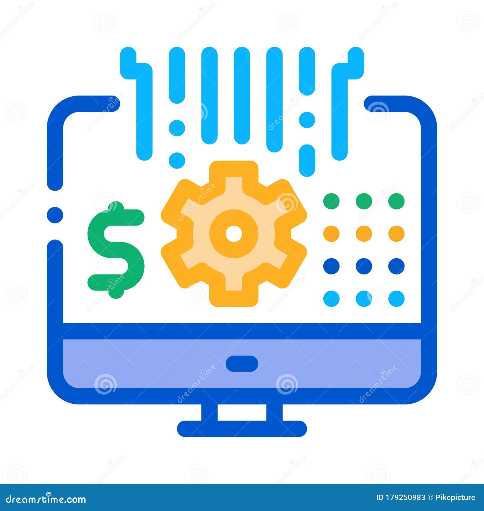 Computer Cache Settings Icon Vector Outline Illustration Stock Vector ...