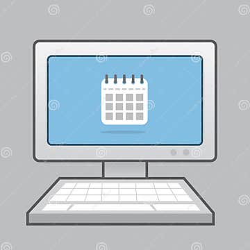 Computer Calendar Icon stock vector. Illustration of appointment - 75261067