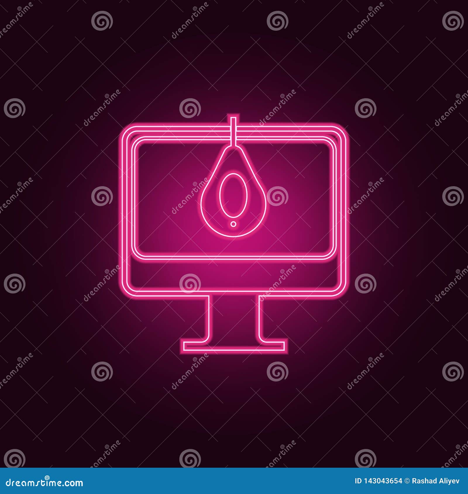 Computer Calibration Icon. Elements of Measuring Elements in Neon Style ...