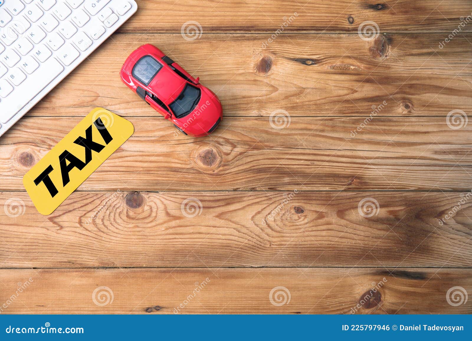 Computer with Car Model and Taxi Stock Photo - Image of background ...