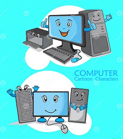 Computer cartoon stock vector. Illustration of background - 66353782